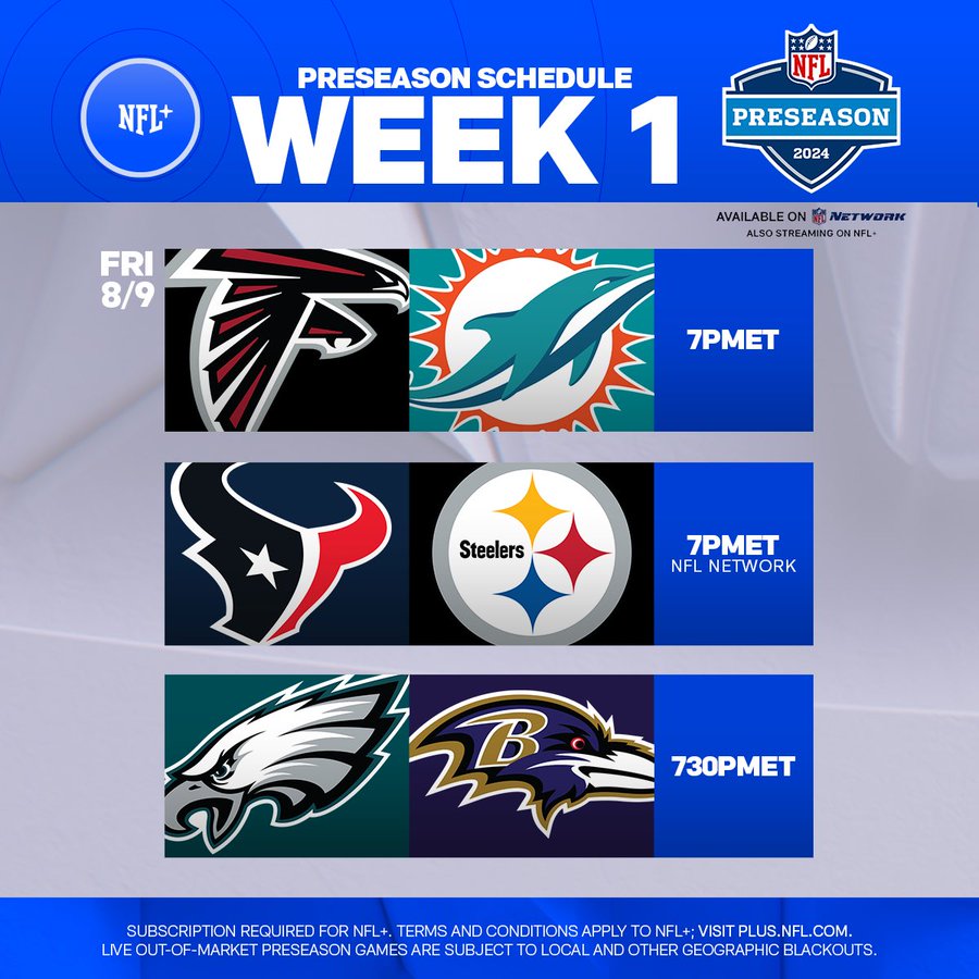 NFL Preseason Week 1 is here!