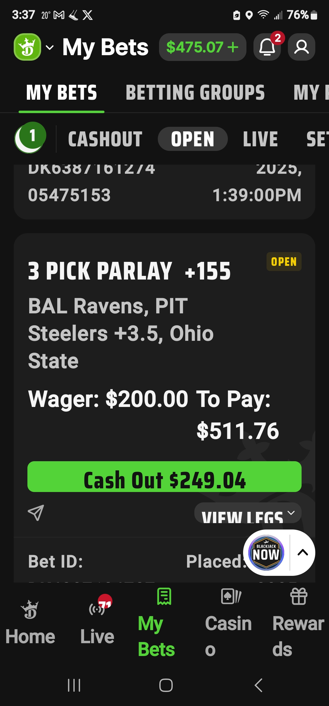 Woodys wk 18 winners