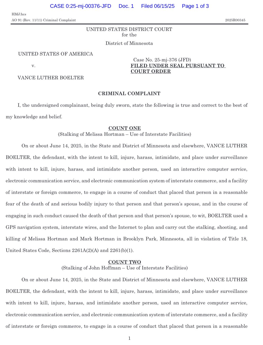 Suspected Minnesota assassin Vance Boelter has been arrested near his ...